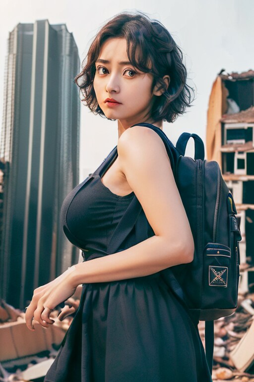 がれきになった大都会 | chichi-pui（ちちぷい）AIグラビア・AIフォト専用の投稿＆生成サイト