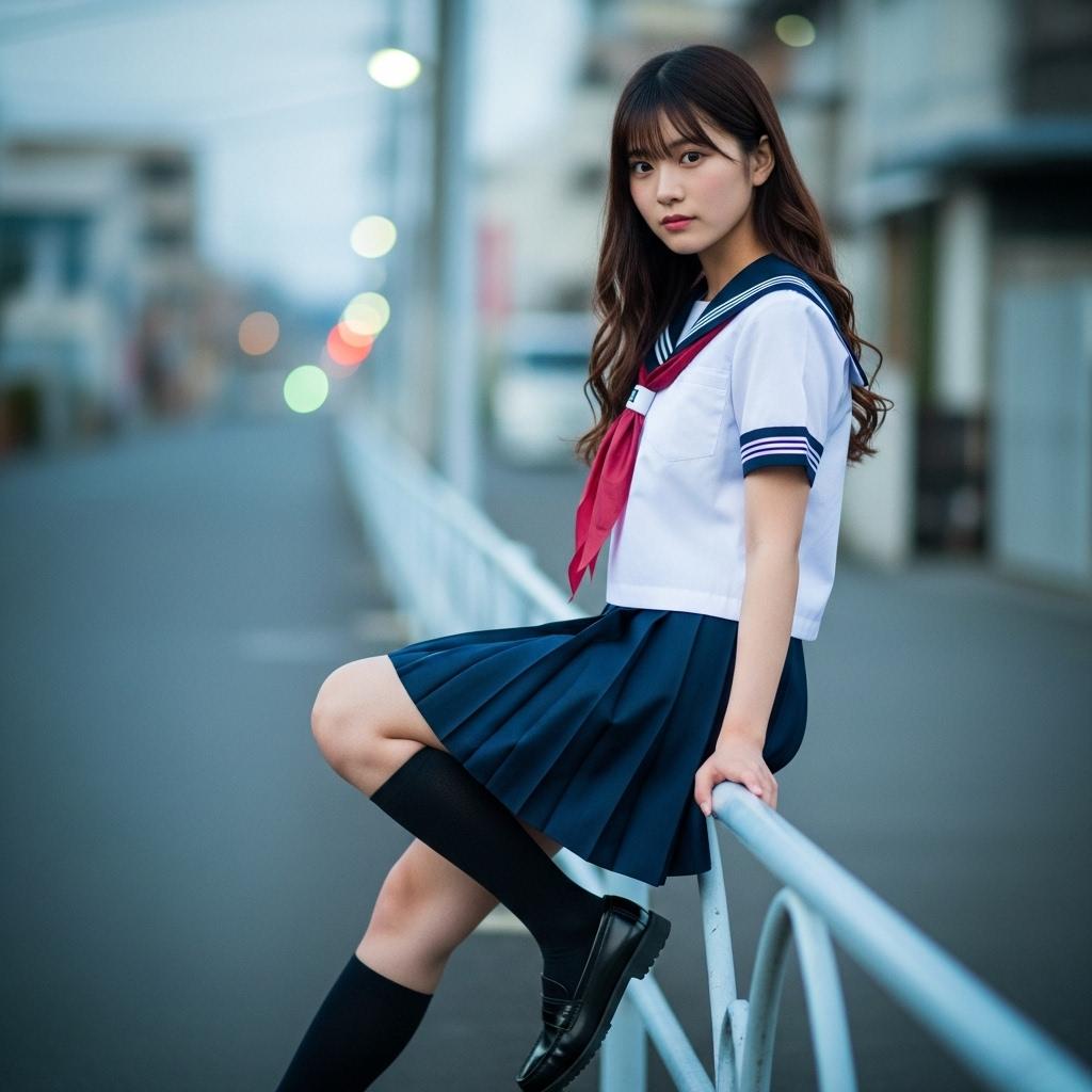 JK_学校帰り | ちちぷいAIイラスト