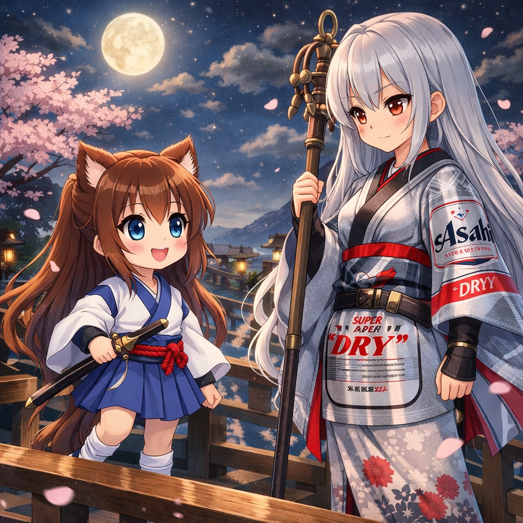 牛若丸と弁慶 | chichi-pui（ちちぷい）AIイラスト専用の投稿＆生成サイト