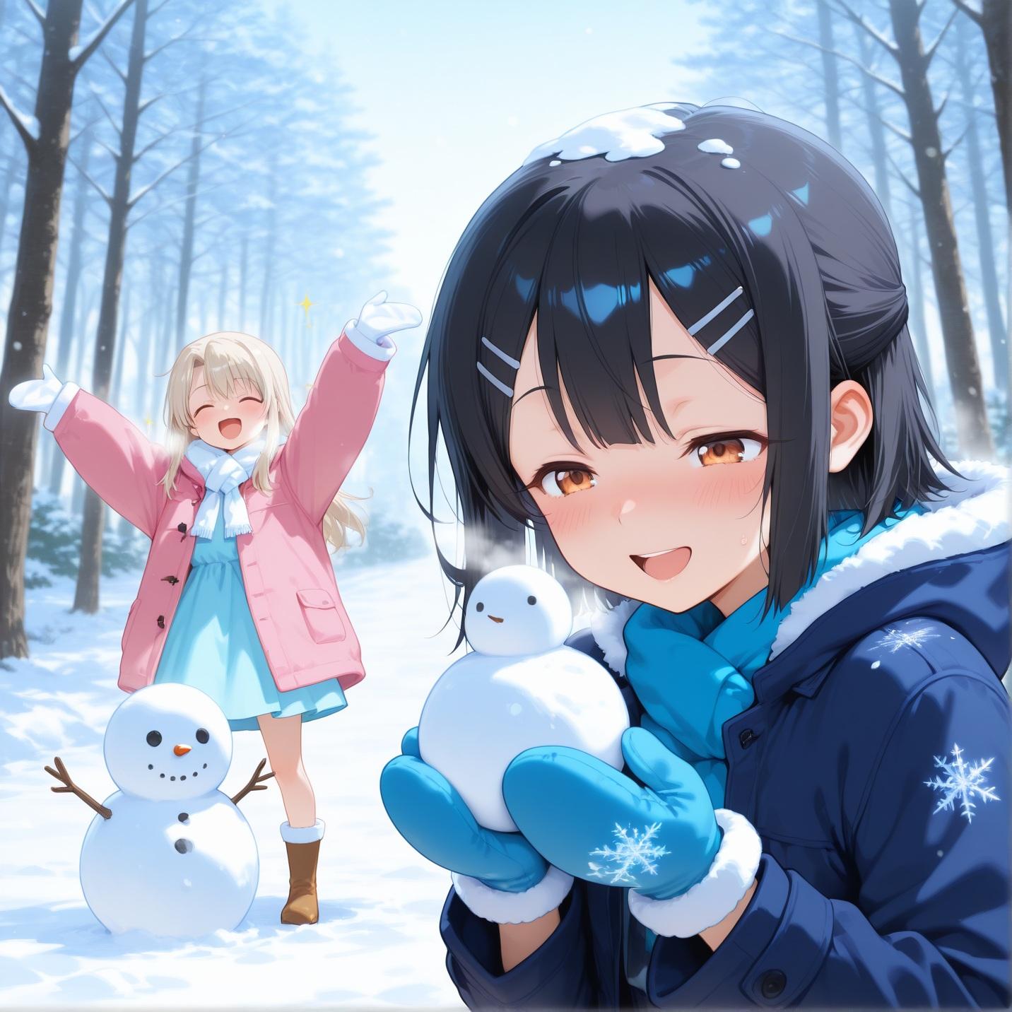プリズマ☆雪遊び | chichi-pui（ちちぷい）AIイラスト専用の投稿＆生成サイト